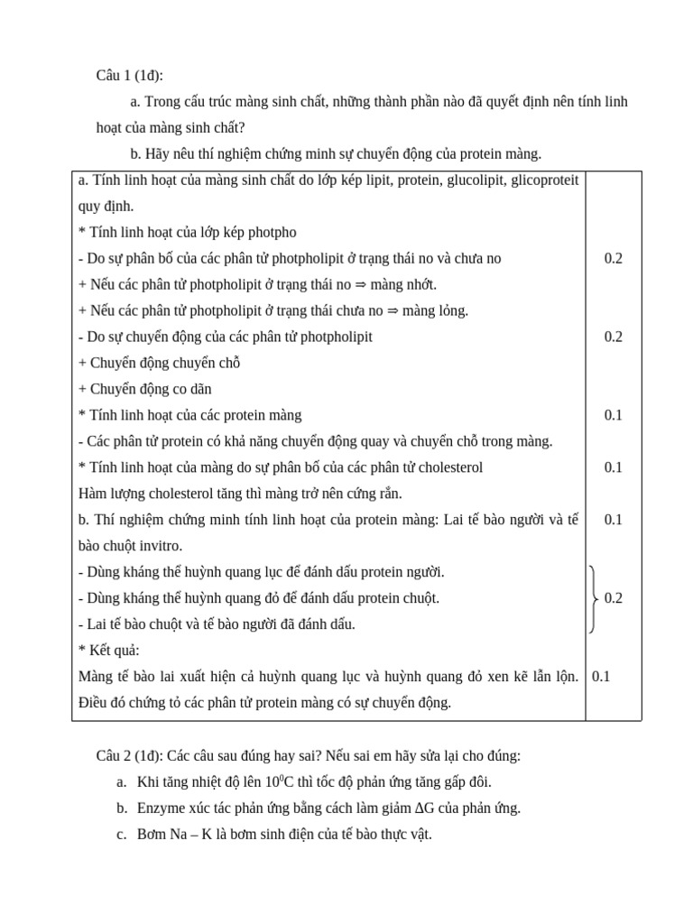 Đề Luyện Hsg Sinh10 | PDF