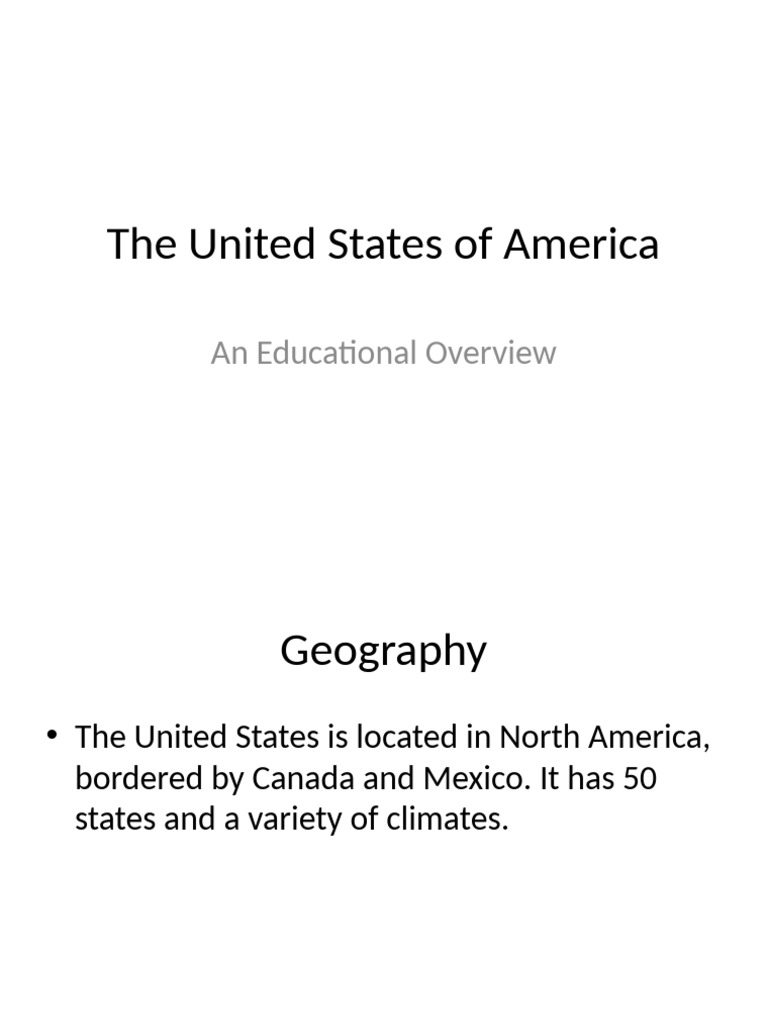 USA Presentation | PDF