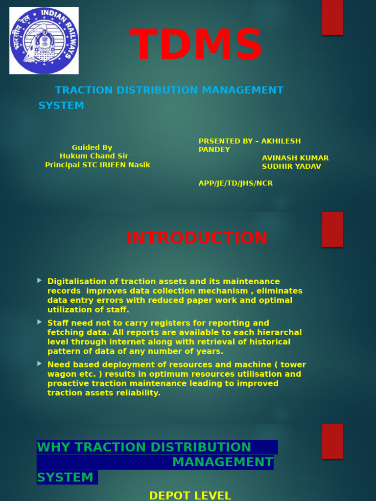 TDMS Pandey (Autosaved) | PDF | Rail Transport