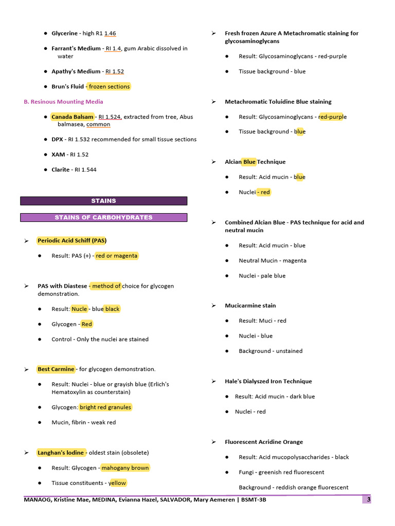 4 - Staining, A & MM, and Stains | PDF | Staining | Histology