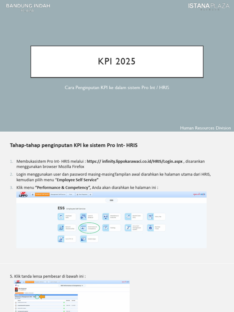 Tata Cara Penginputan Objectives & Target KPI 2025 | PDF