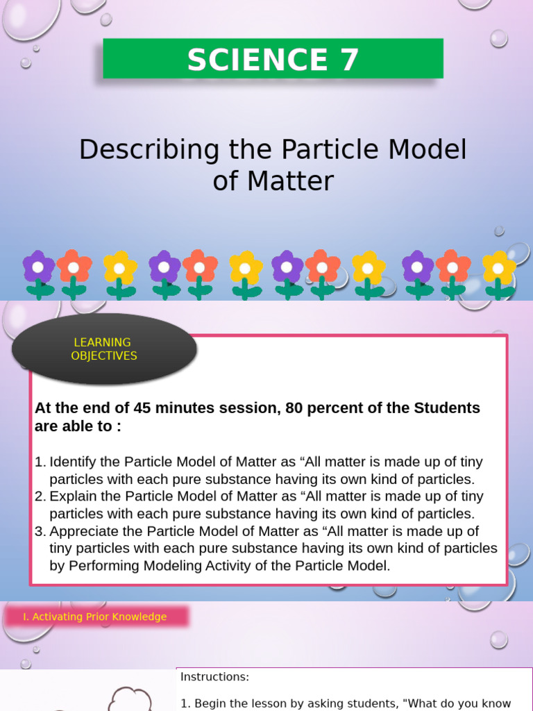 Science 7 Quarter 1 Lesson 2 | PDF | Gases | Matter