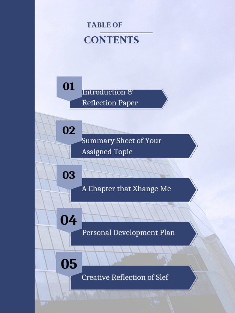 Blue Simple Abstract Table of Contents - 20250607 - 191903 - 0000 | PDF