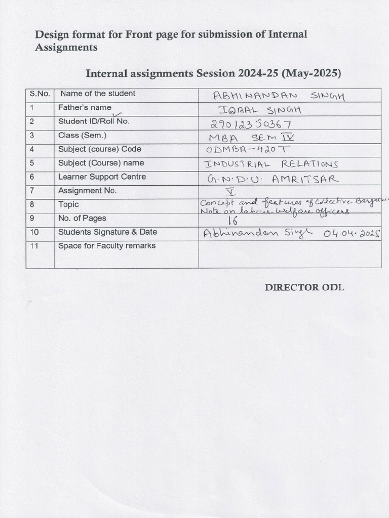 Abhinandan Singh 1646 (Odmba-420t) | PDF