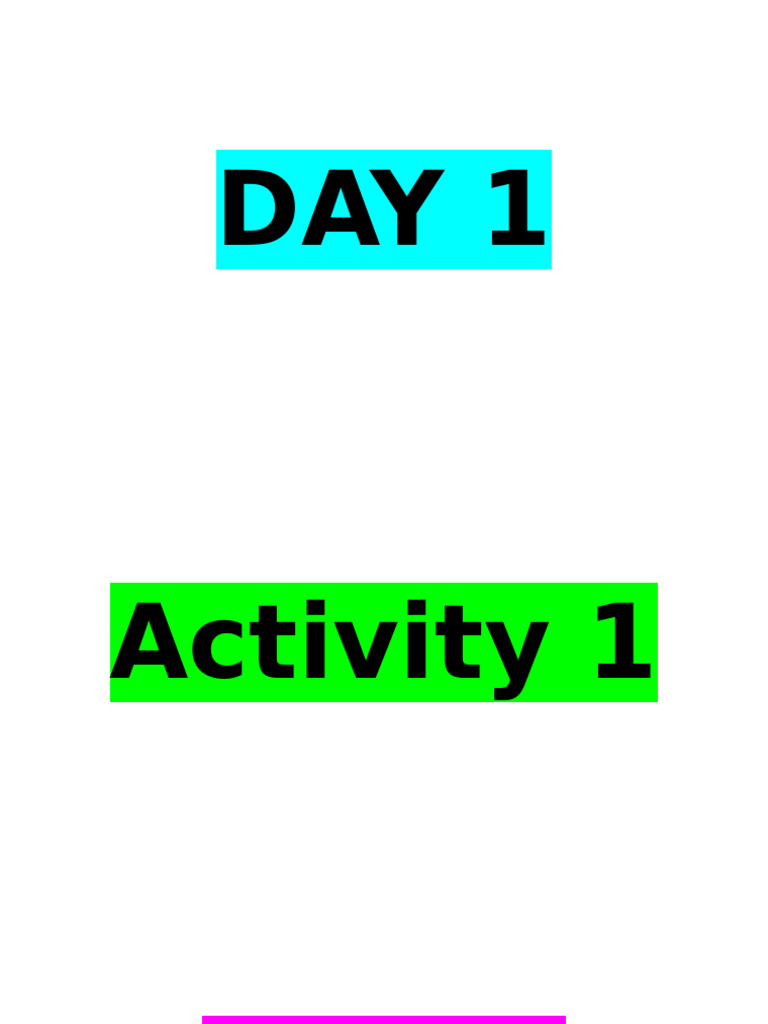 GRADE 10 DAY 1 Activity 1 5 Literacy Learning Materials | PDF