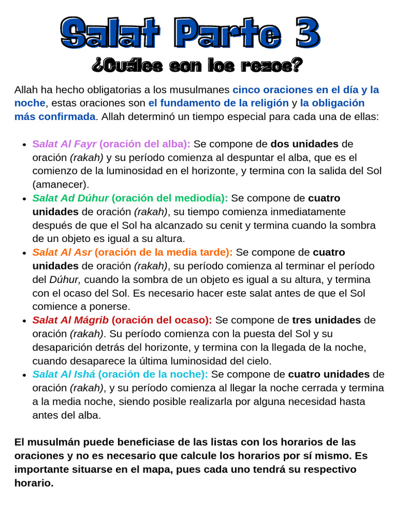 Salat Parte 3 PDF | PDF | Oración