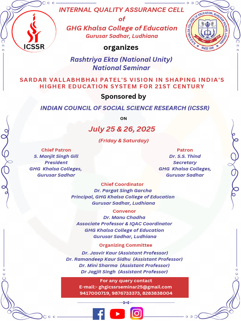 Rastriya Ekta (National Unity) Seminar July 2025 | PDF
