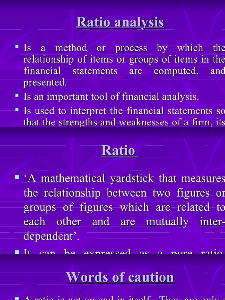 Formula - Ratios | PDF