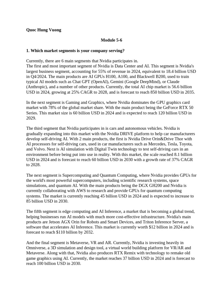 Quoc Hung Vuong-Module 5-6 | PDF | Graphics Processing Unit | Artificial Intelligence