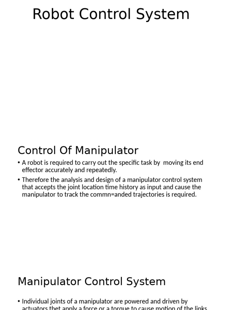 Robot Control System | PDF | Feedback | Control Theory
