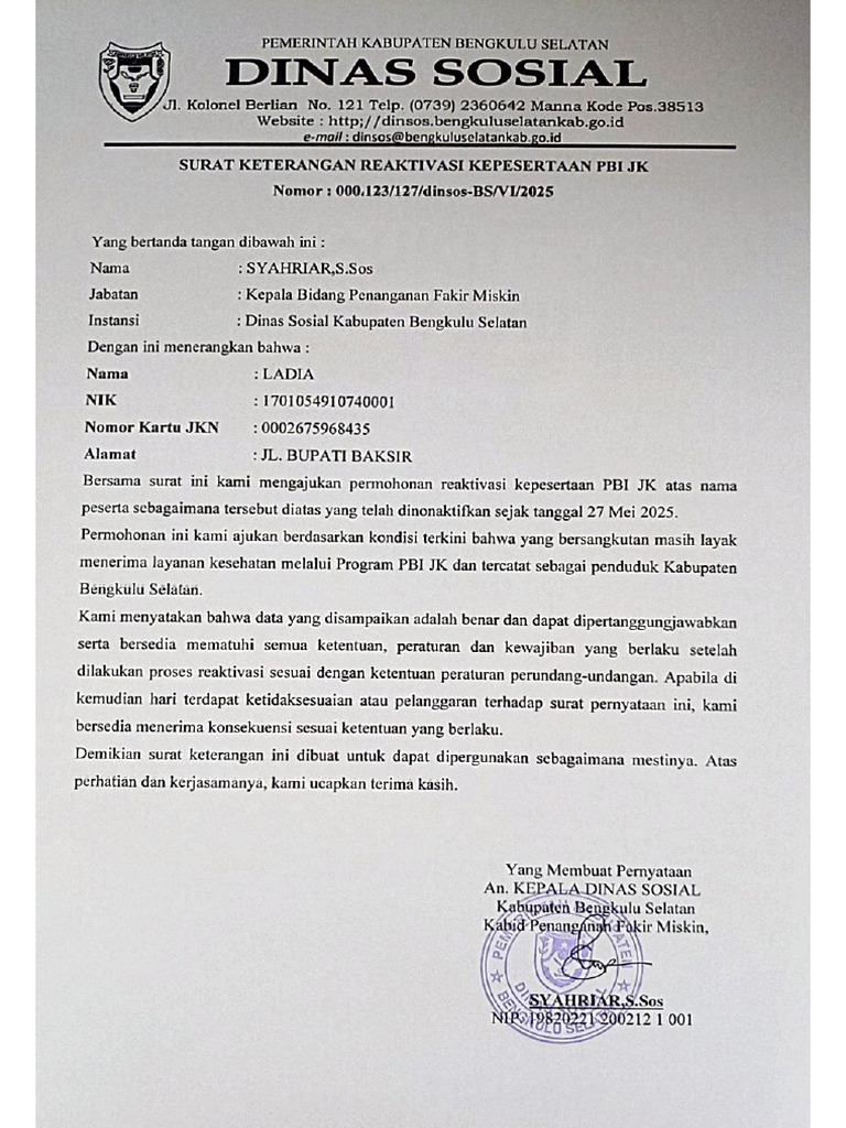 Suket Reaktivasi | PDF