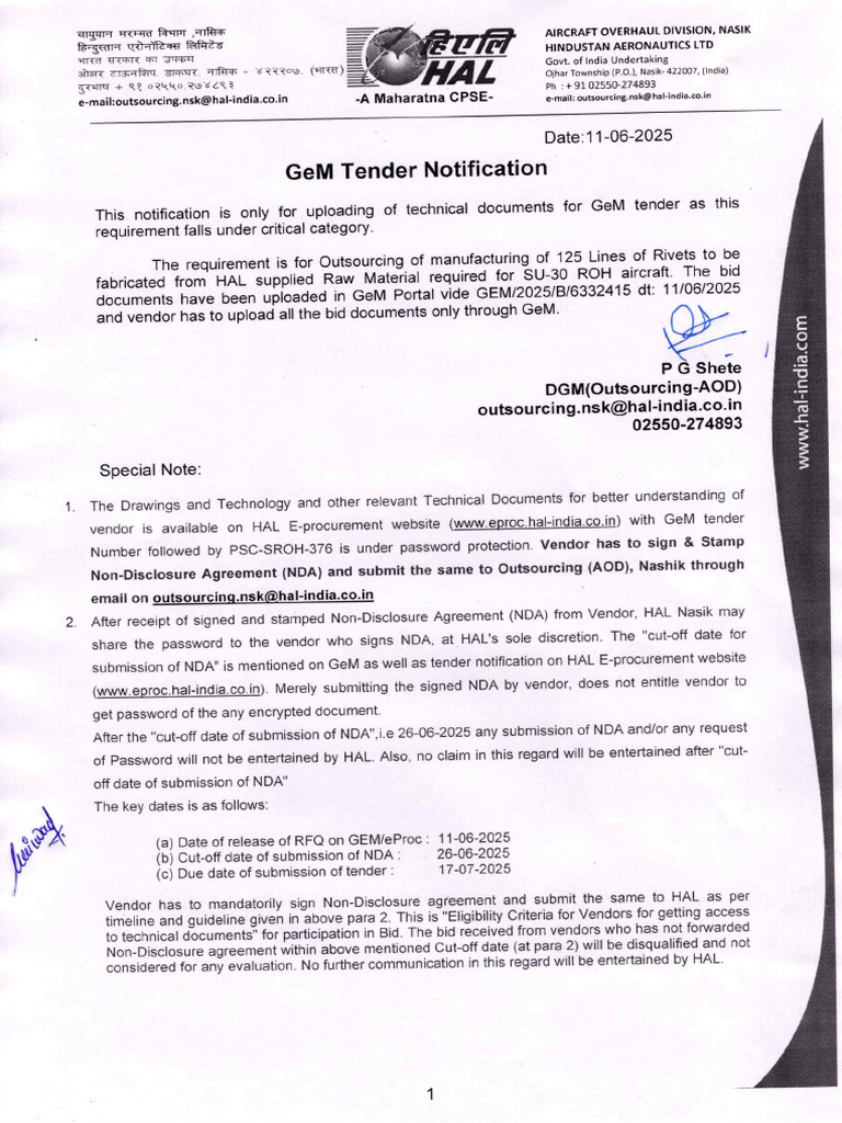 Tender Notification | PDF