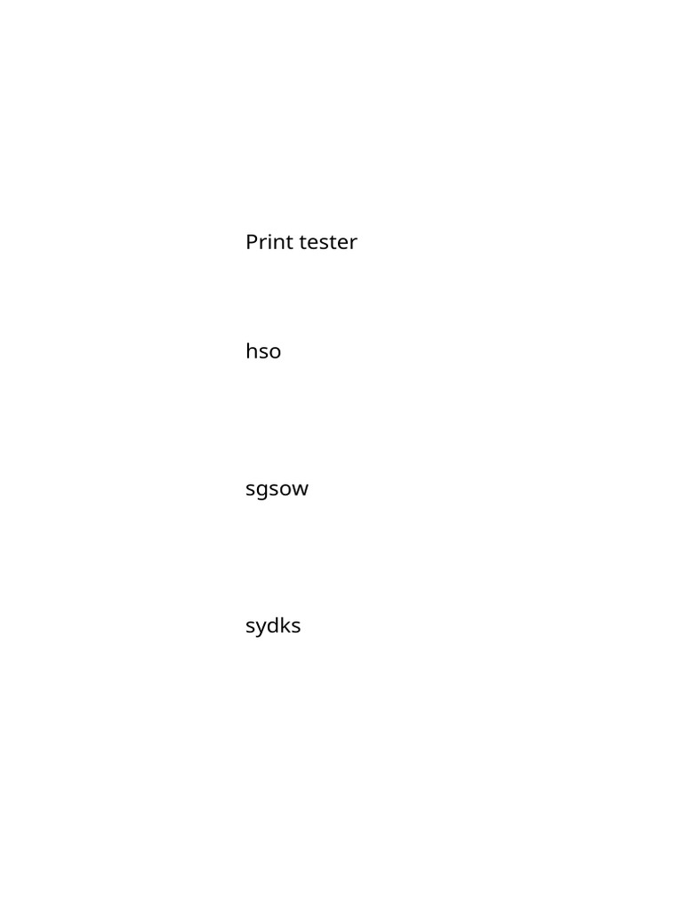 Print Test 1 | PDF