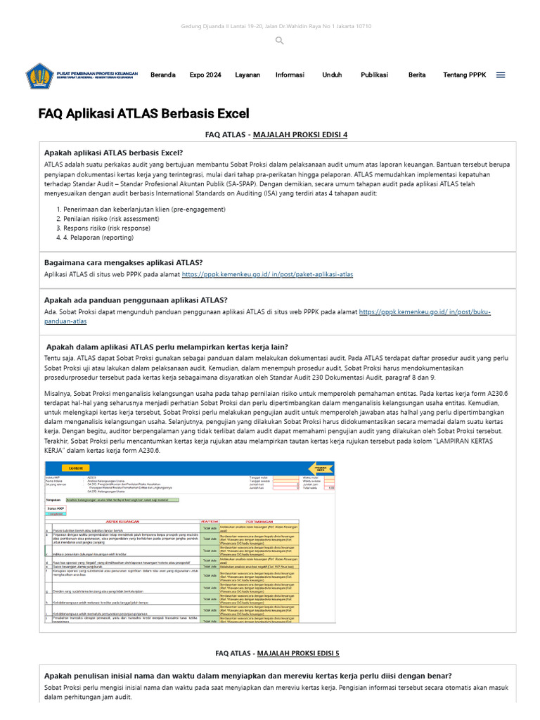 FAQ Aplikasi ATLAS Berbasis Excel | PDF