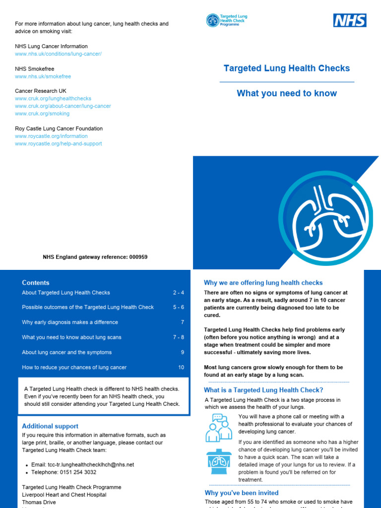 Targeted Lung Health Checks Overview | PDF | Lung Cancer | Cancer