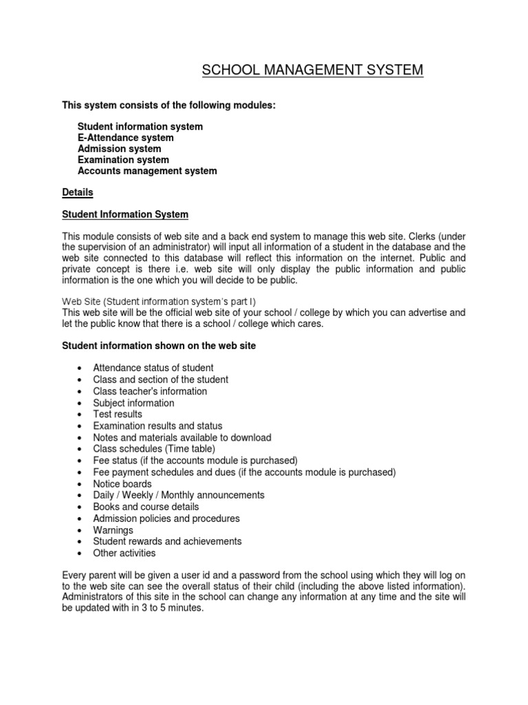 Comprehensive School Management System | PDF | Test (Assessment ...
