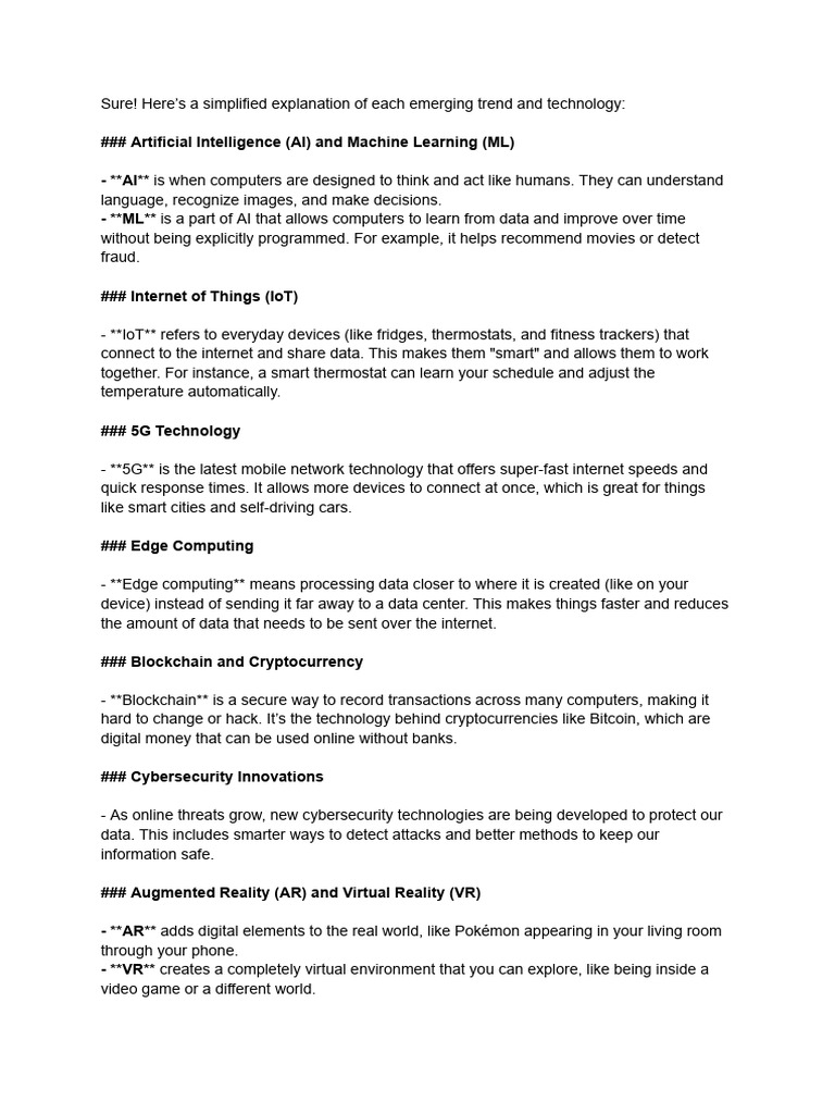 Emerging Technologies and Trends, ICT | PDF | Internet Of Things ...