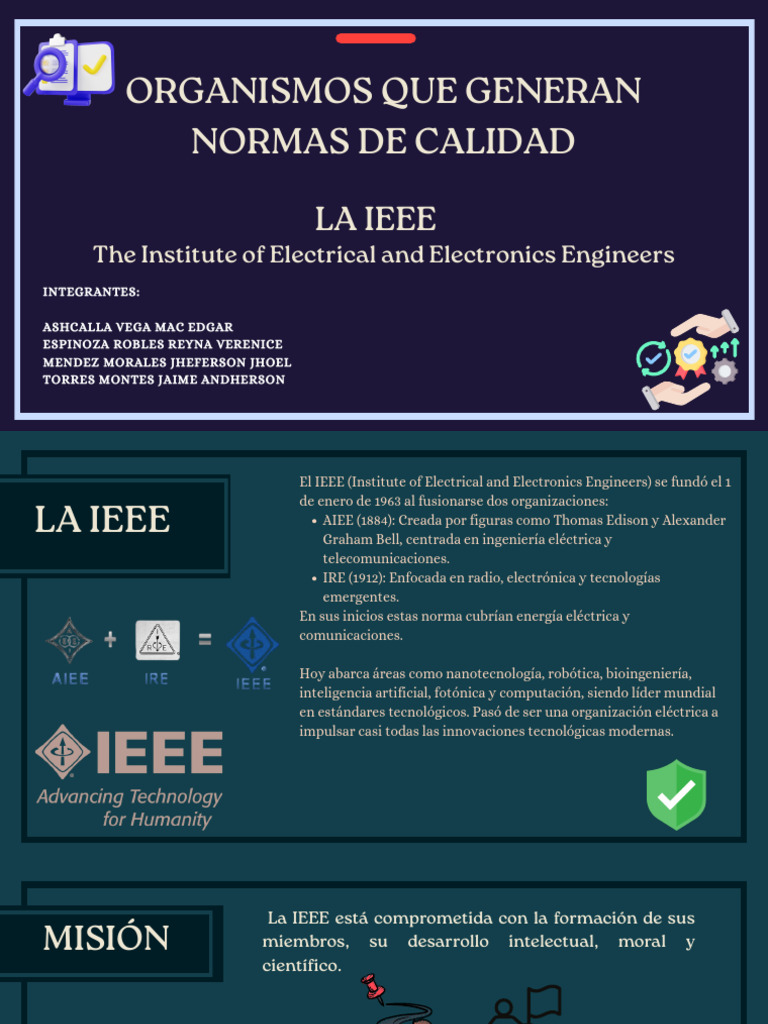 Organismos de Calidad Ieee - Diapositiva | PDF | Instituto de ...