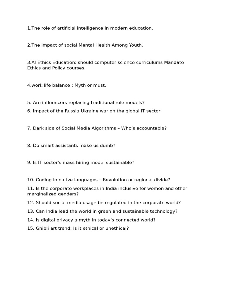 GD Topics 11 June | PDF