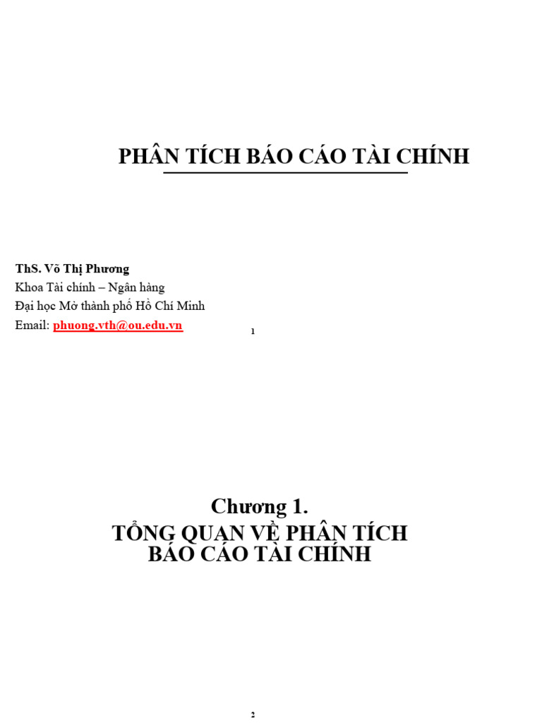 Chuong 1. ToÌ Ì NG Quan Veì Ì Phaì N Tiì - CH Baì - o Caì - o Taì I Chiì - NH | PDF