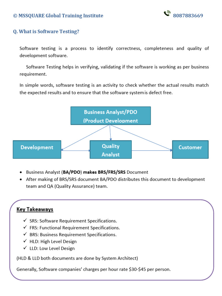 MSSQUARE Global Manual Testing Basic | PDF | Agile Software Development ...