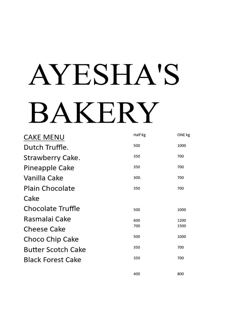 Ayesha Cakes and Bakes | PDF