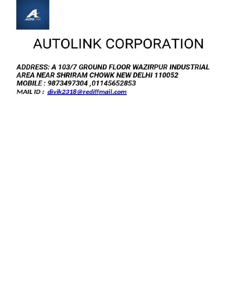 Autolink Letterhead | PDF