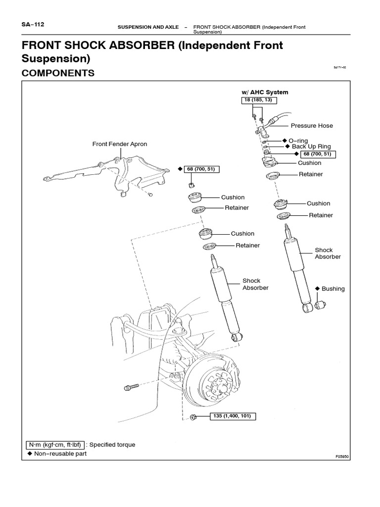 FRONT SHOCK ABSORBER (Independent Front Suspension) : Components | PDF