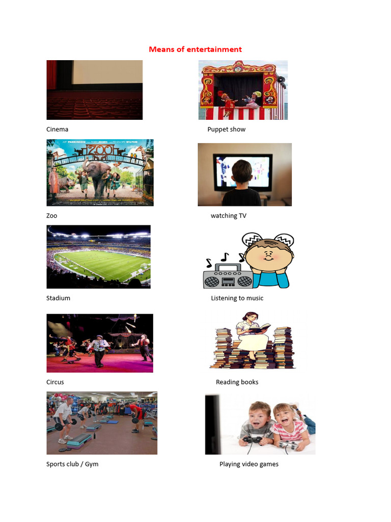 Diverse Entertainment Options Explained | PDF