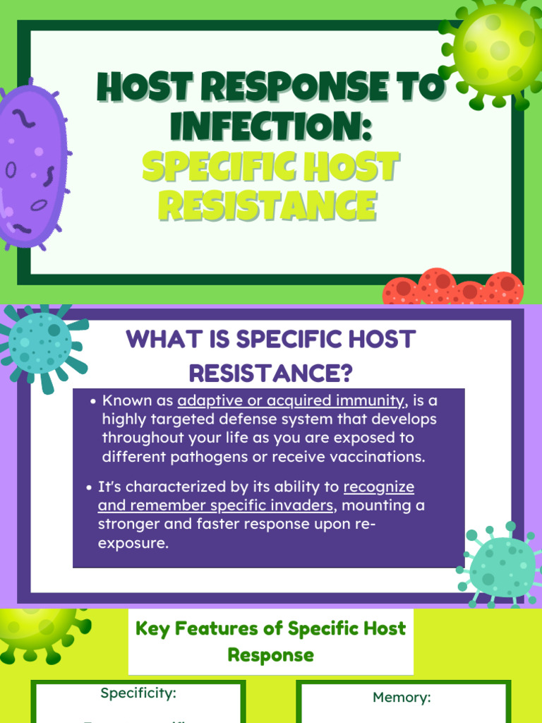 Host Response To InfectionSpecific Host Resistance | PDF | Immune ...