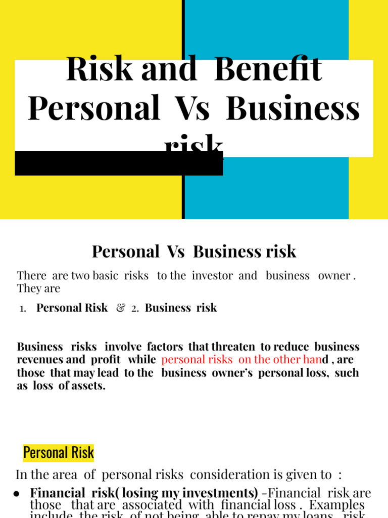 Types of Risk Personal Vs Business Risk | PDF | Risk | Investing