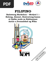 Grade 7 Filipino - MODULE 1 To 4 | PDF
