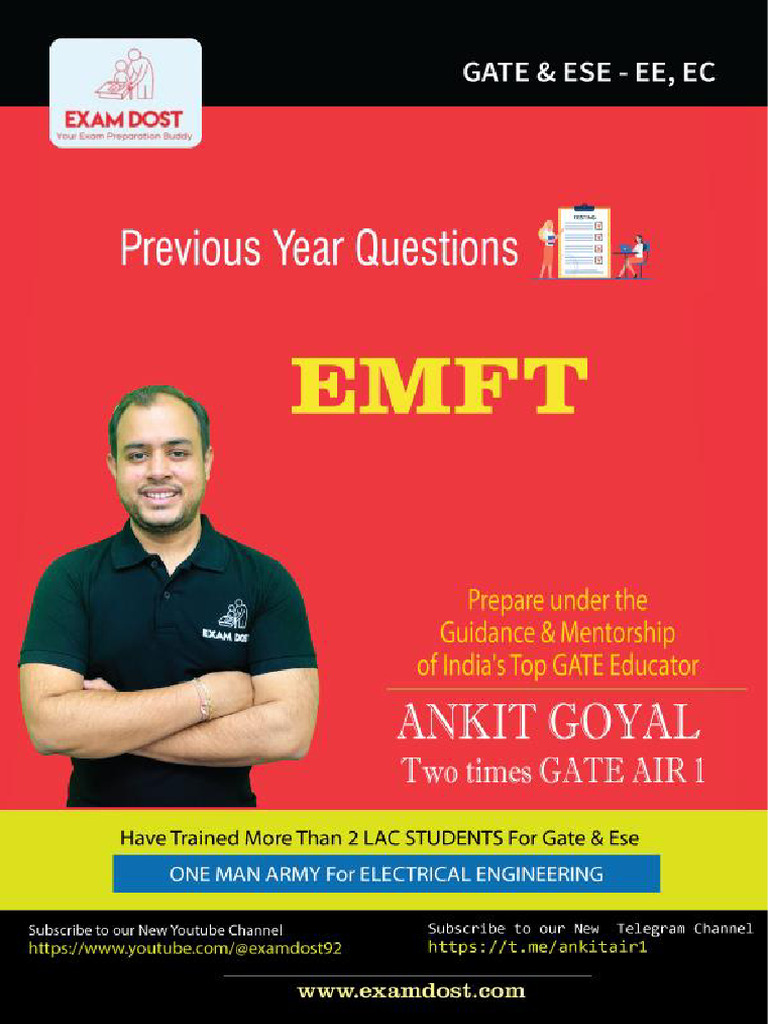 EMFT Pyq | PDF | Capacitor | Permittivity