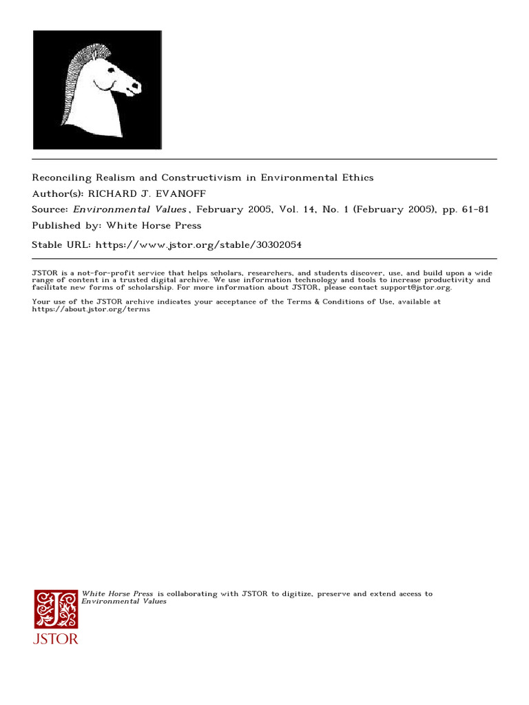 Realism and Constructivism in Ethics | PDF | Reality | Social ...