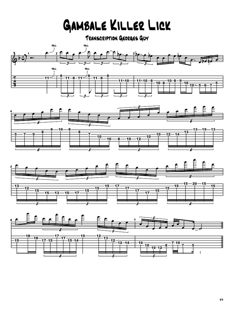 Gambale Killer Lick | PDF