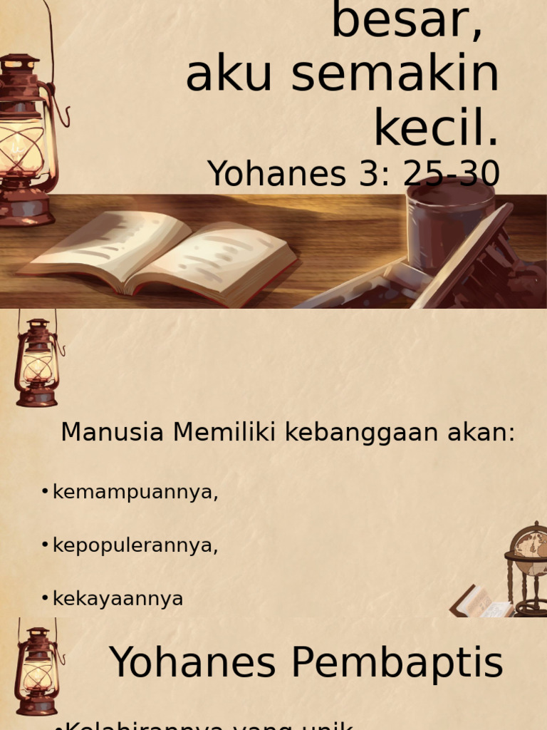Yesus Semakin Besar (Yoh 3) | PDF