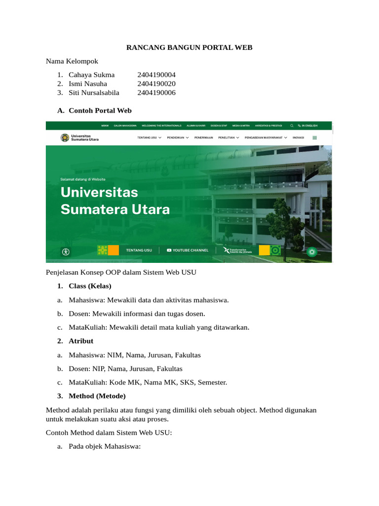 Tugas Kelompok Contoh Portal Web | PDF