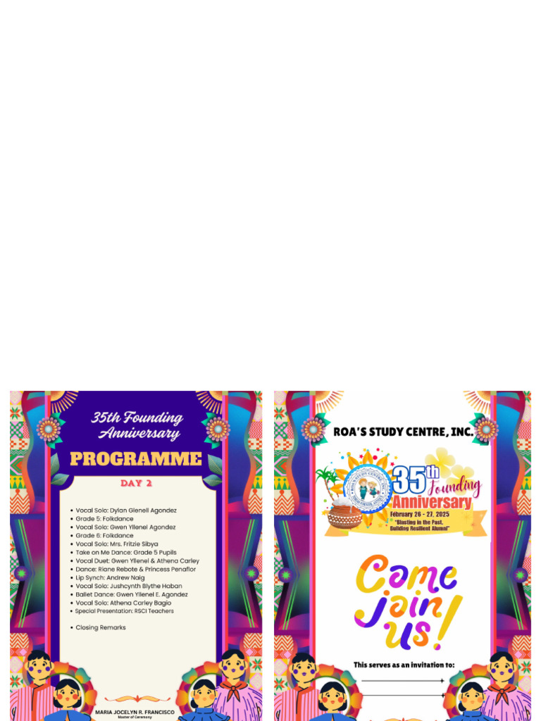 35th Foundation Day Program | PDF