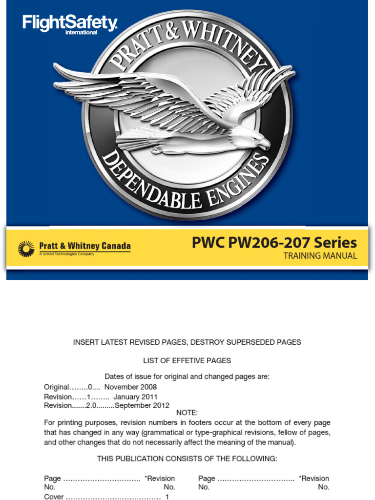 PW206-207 Series Training Manual | PDF | Turbine | Engines