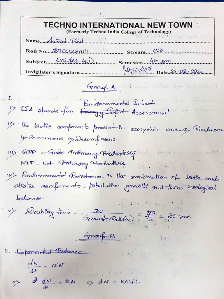 Aniket Paul (Evs Ca3) | PDF