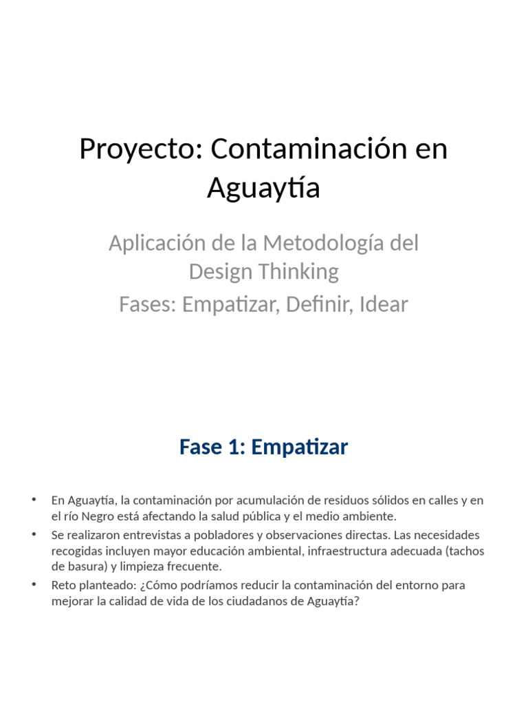 Proyecto Contaminacion Aguaytia Estilo | PDF | Residuos | Reciclaje