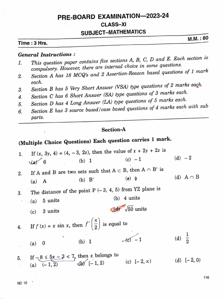 Xi M PP MT (Dav PP School 2023 - 2024) | PDF | Chess Theory | Chess