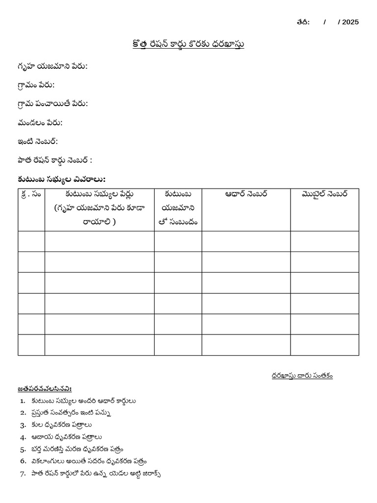 Ration Card | PDF