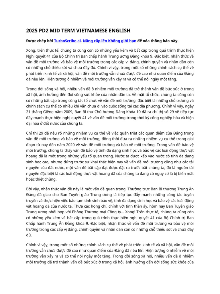 2025 Pd2 Mid Term Vietnamese English | PDF