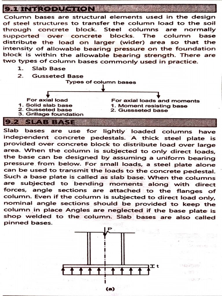 Module 4 B Column Bases | PDF