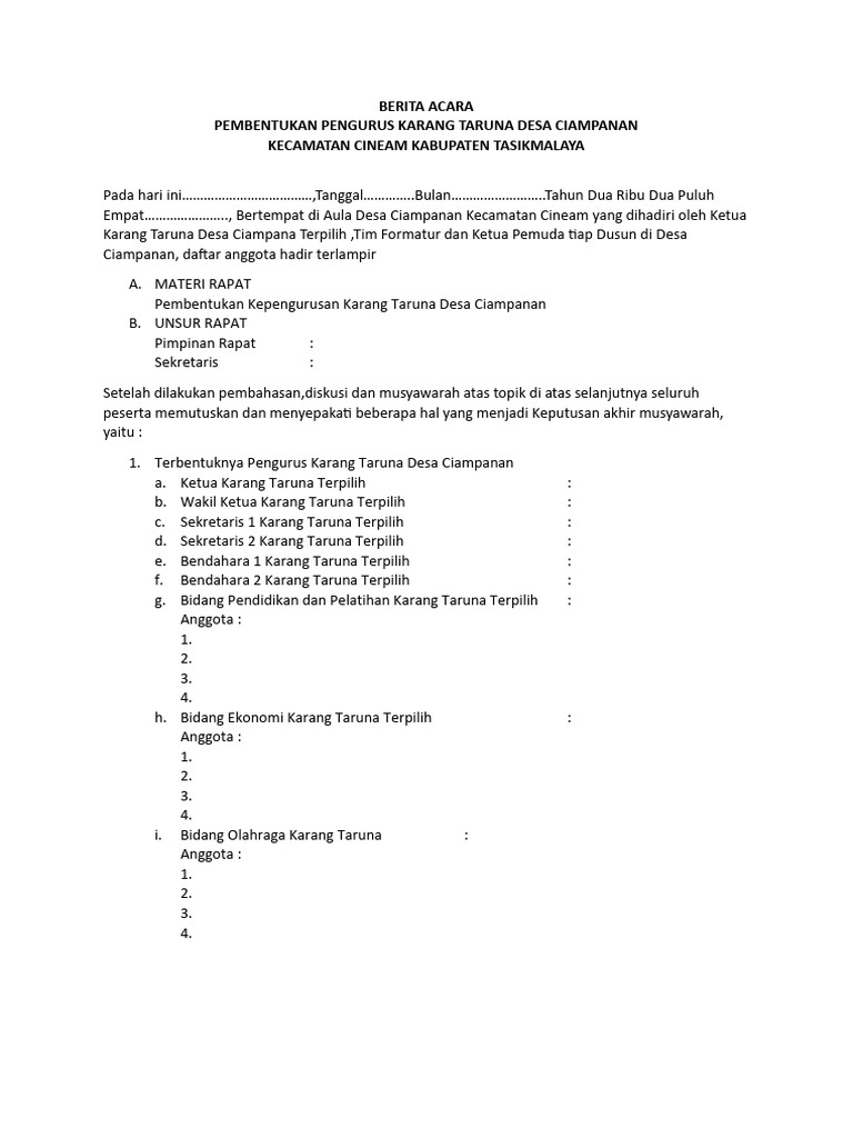 Berita Acara KRT | PDF