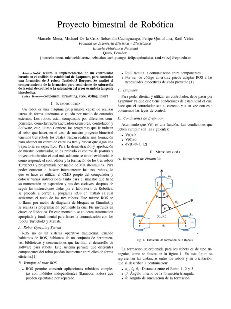 Proyecto Robótica | PDF | Robot | Robótica