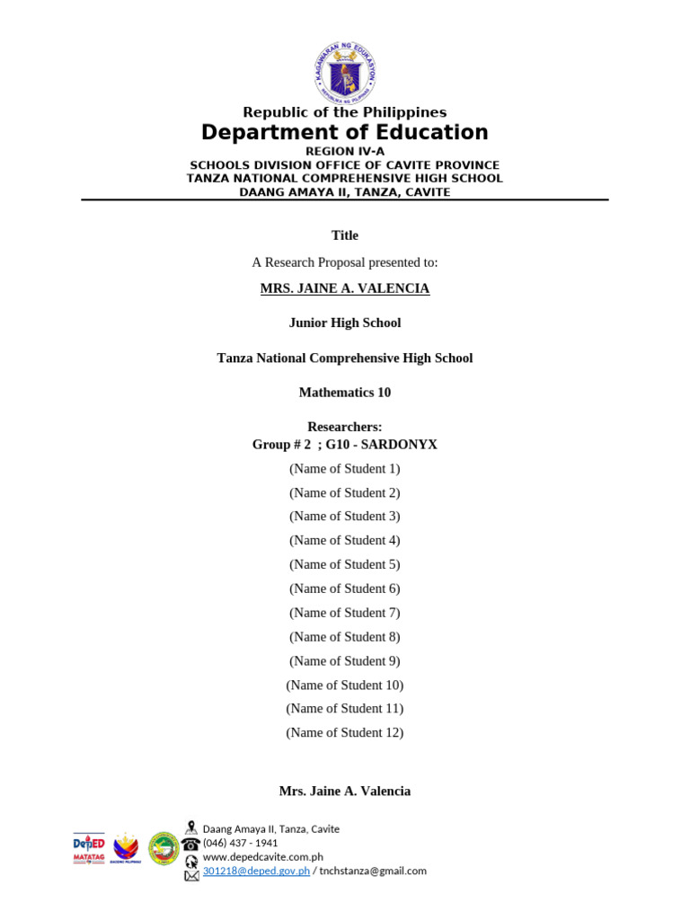 Blank Research Template | PDF