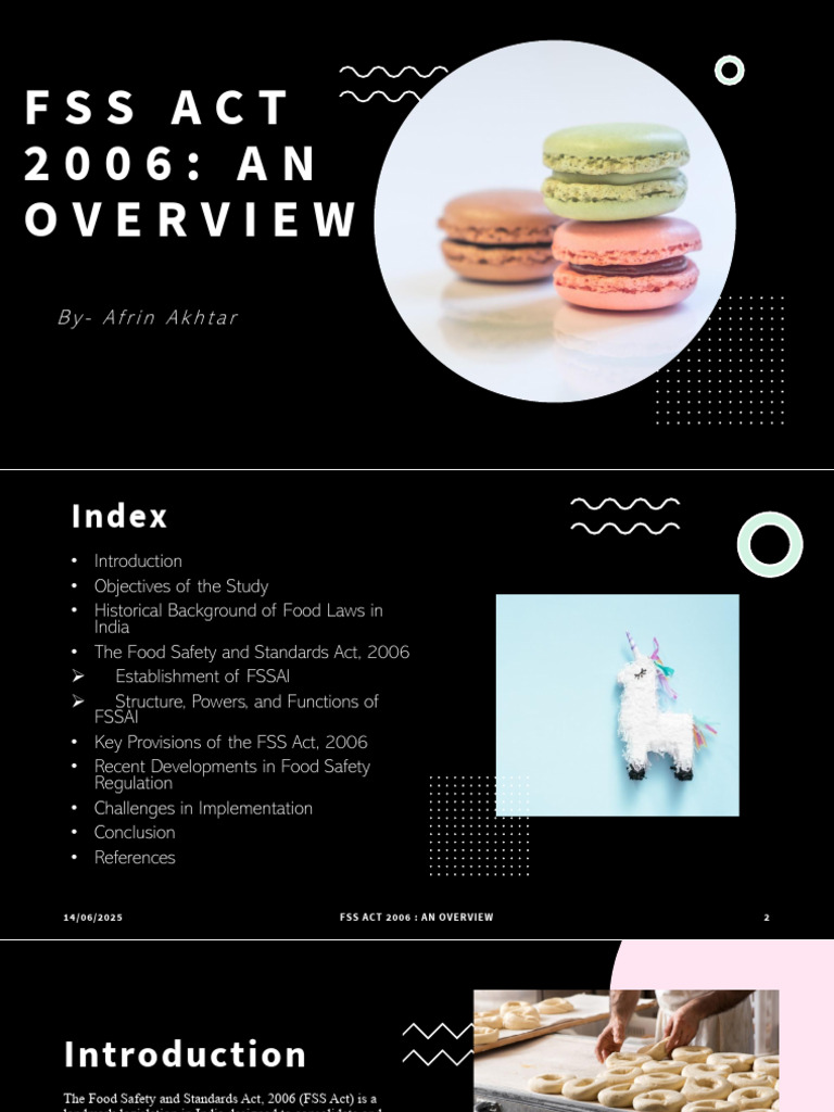 FSS Act 2006 An Overview | PDF | Food Safety