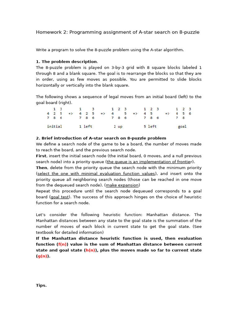 Homework2 Course Project A Star Search | PDF | Computer Programming ...
